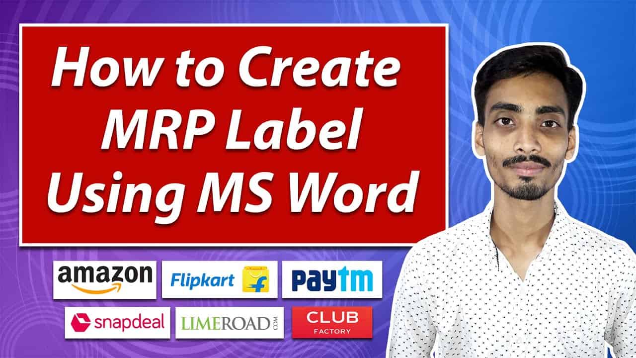 Hvordan lage MRP-etikett ved hjelp av MS Word | E-handelsideer